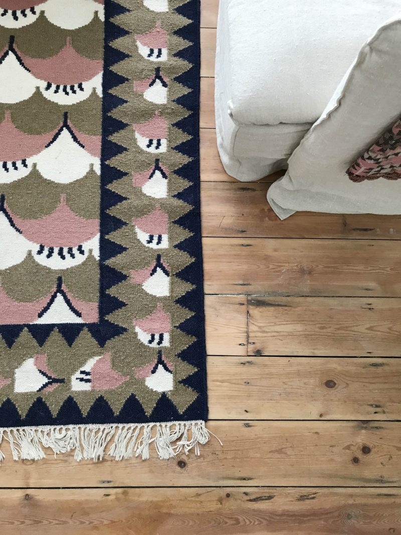 Living room floor oiled with osmo oil and House of Rym rug – Apartment ...